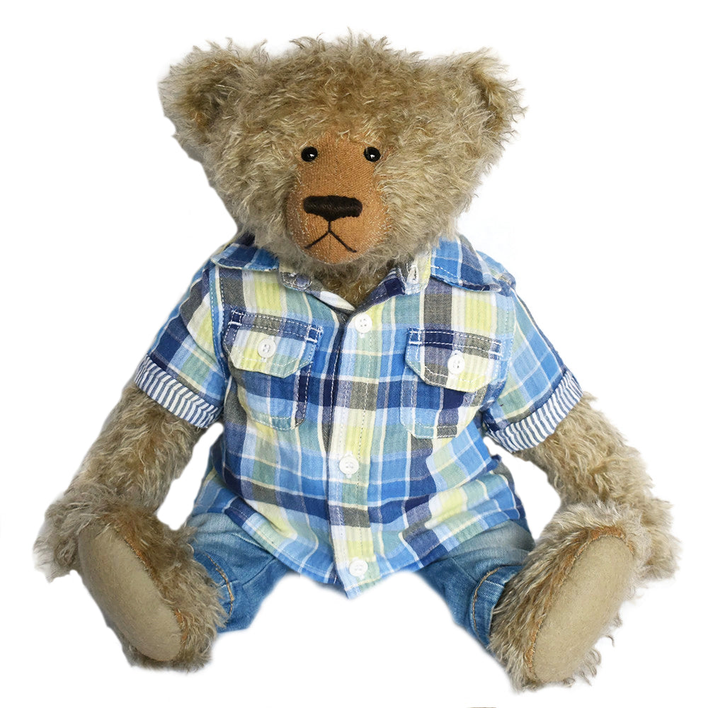 Harley - Classic Handmade Beige/Grey Mohair Teddy Bear Artist ...