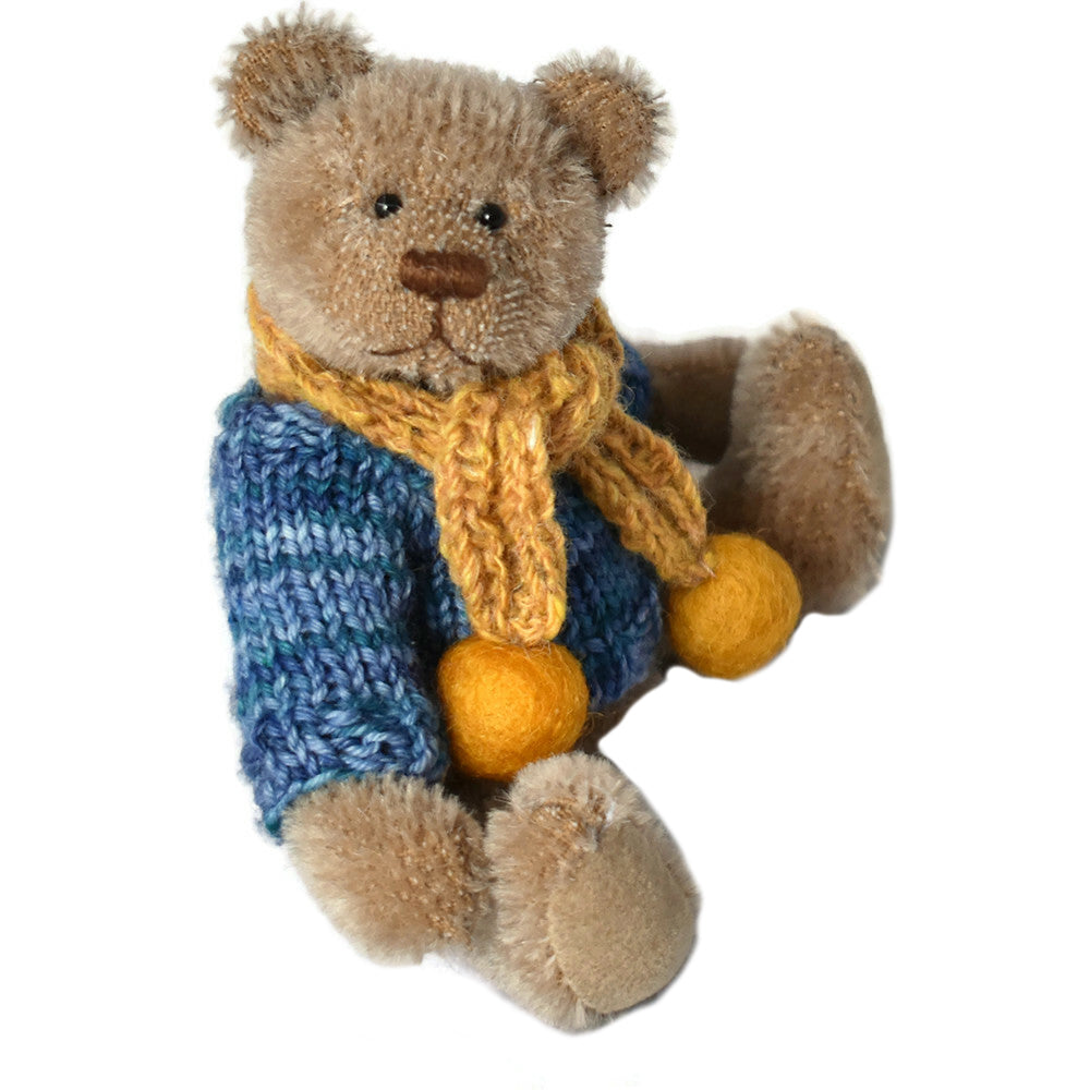 Marty - Bearitz OOAK Brown Mohair Miniature Teddy Bear Artist Collectable