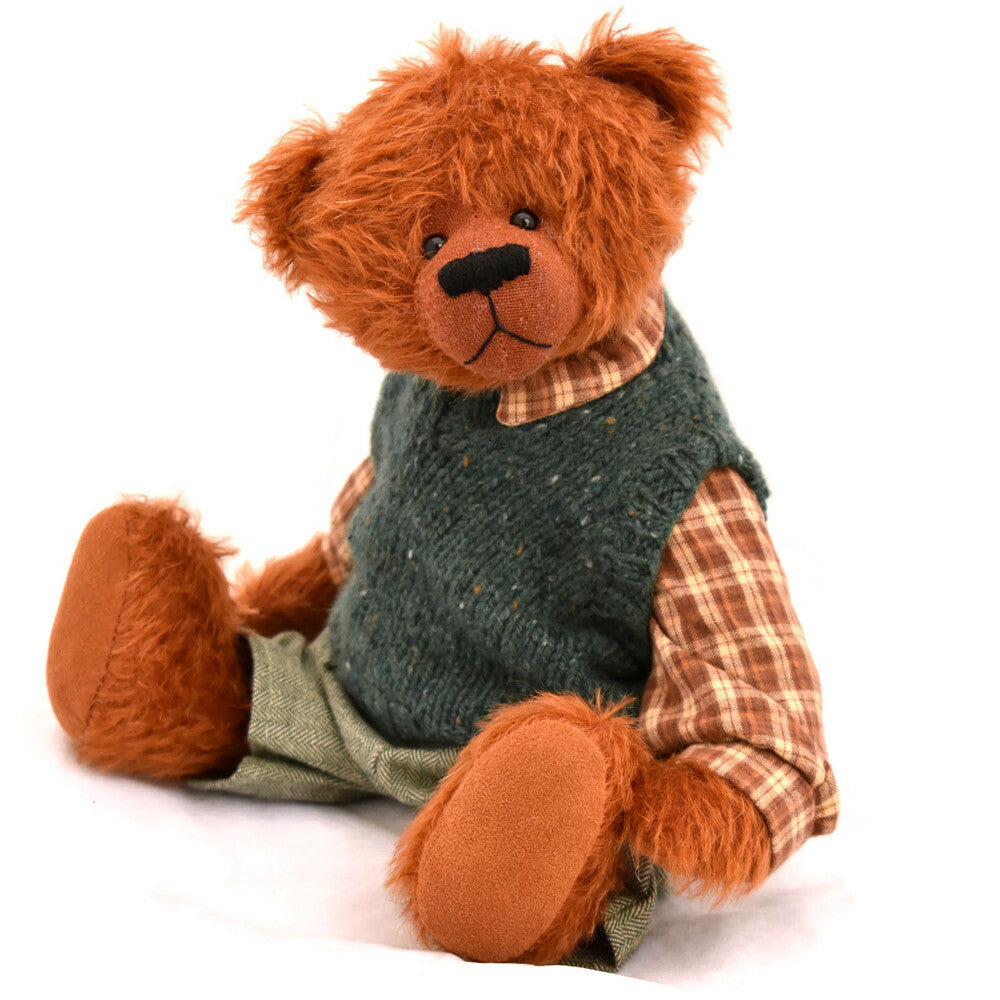 Bradley- Classic Handmade Teddy Bear Rust Ginger Mohair Artist ...